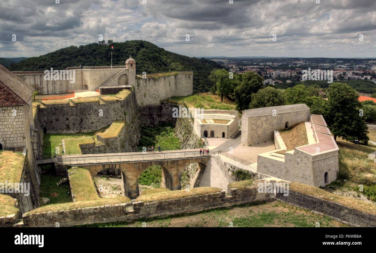 French rural landscape in mountain area with dramatic skies Stock Photo ...