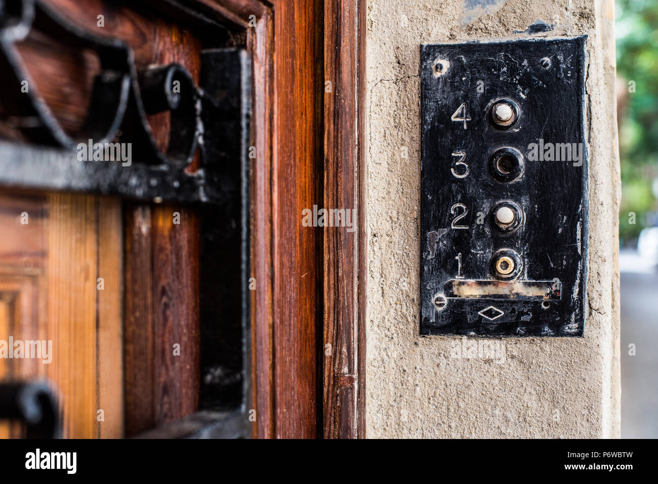 Retro vintage apartment intercom door hi-res stock photography and ...