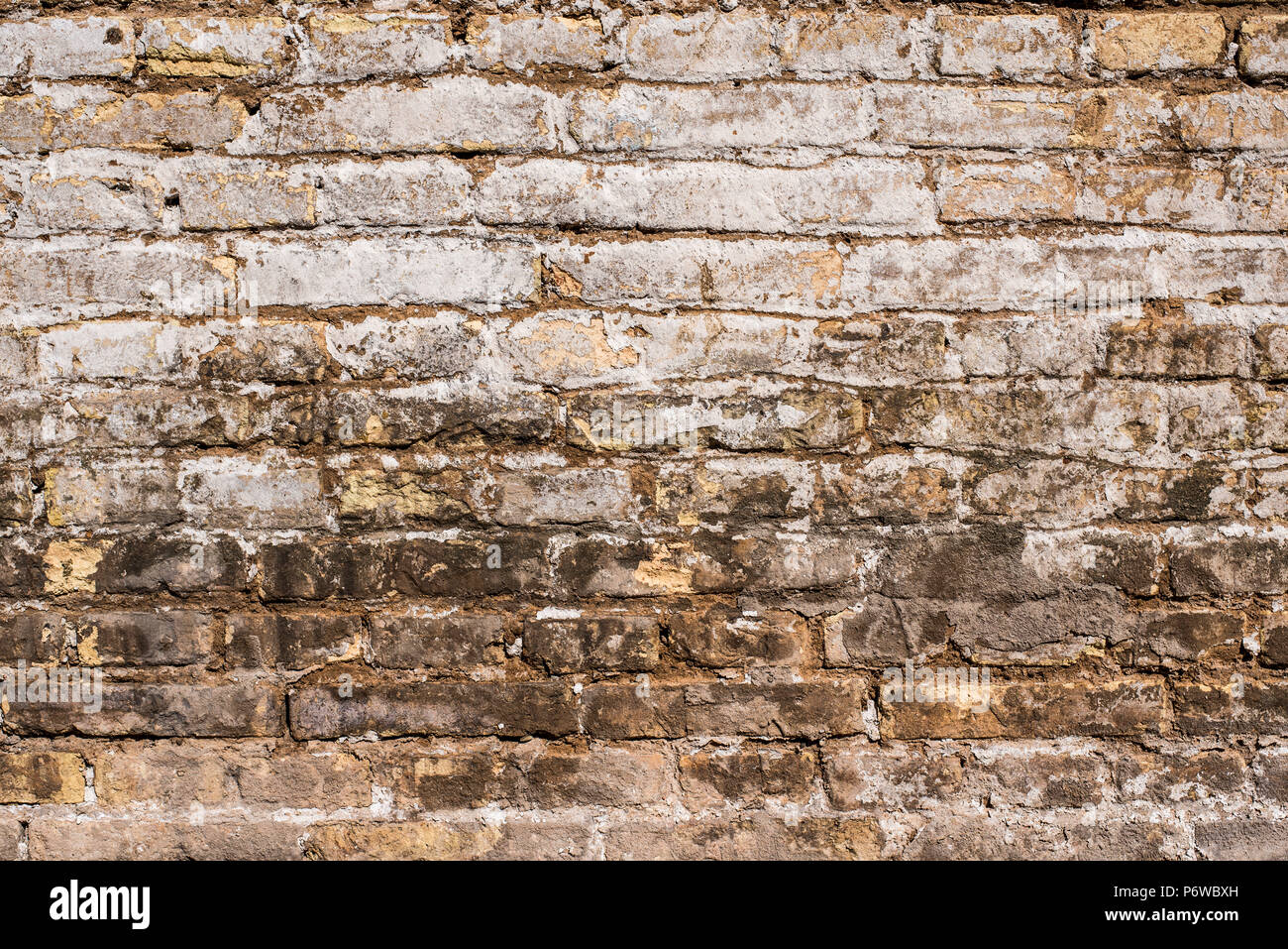 texture of battered, dirty and old brick wall and floor of various ...