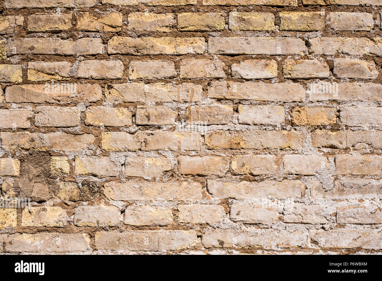 texture of battered, dirty and old brick wall and floor of various ...