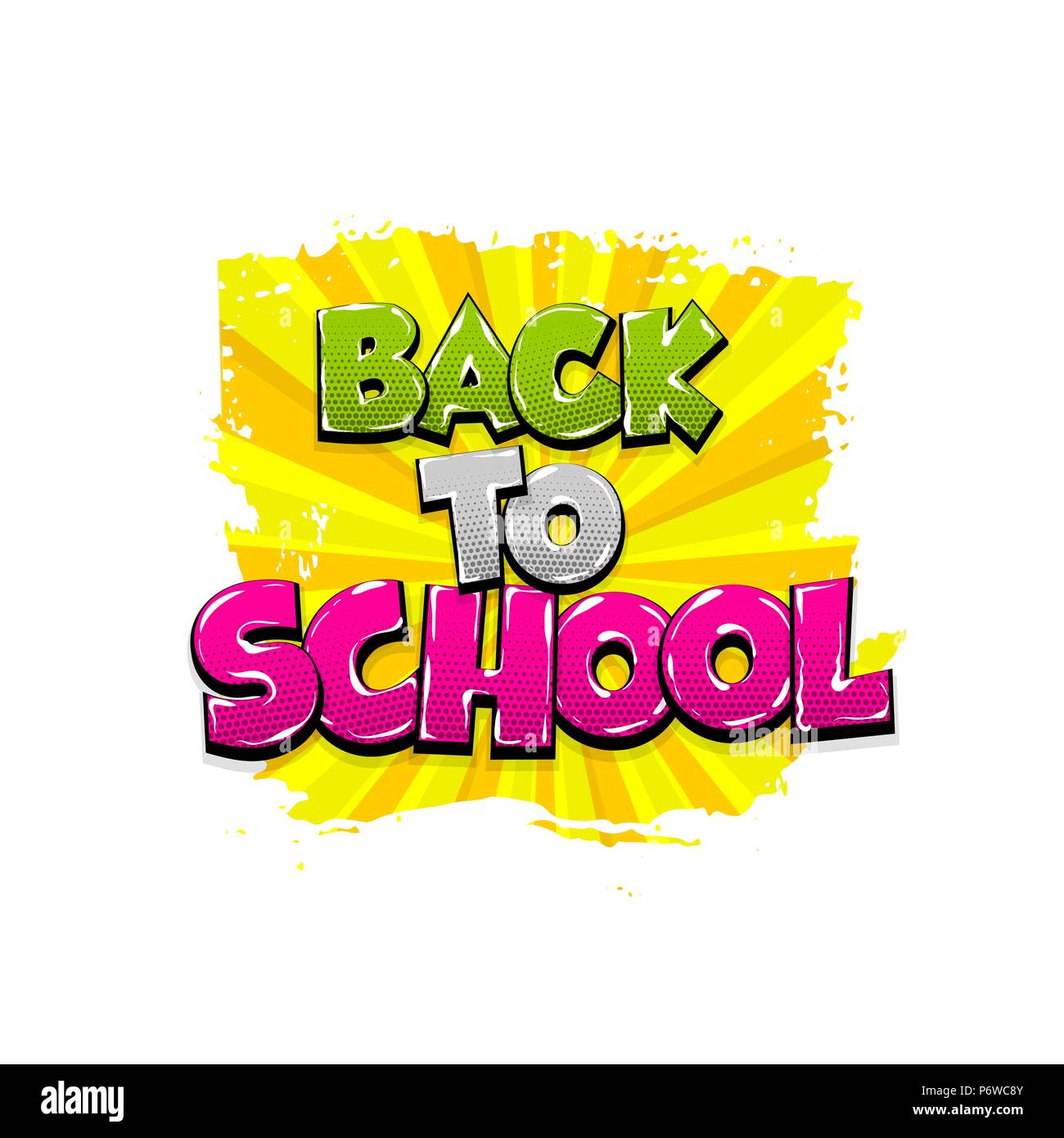 Back to school comic text pop art Stock Vector Image & Art - Alamy