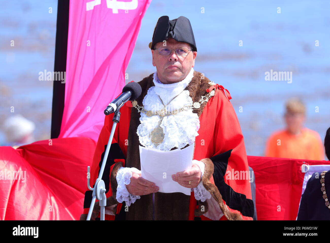 The Lord Mayor of Scarborough Cllr Joe Plant gives a speech at the ...