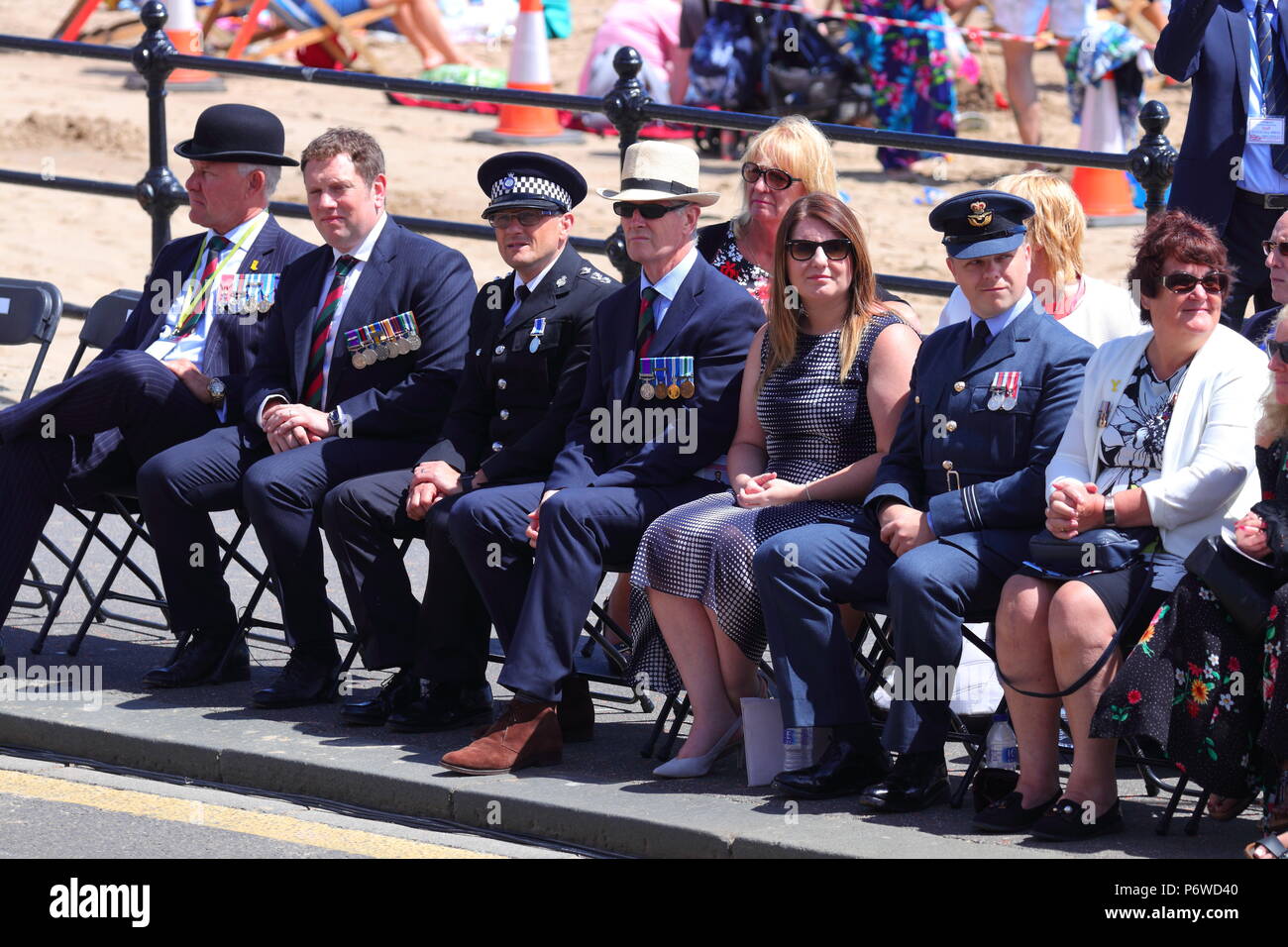 A line up of vip's & dignitaries at Scarborough Armed Forces Day 2018 ...