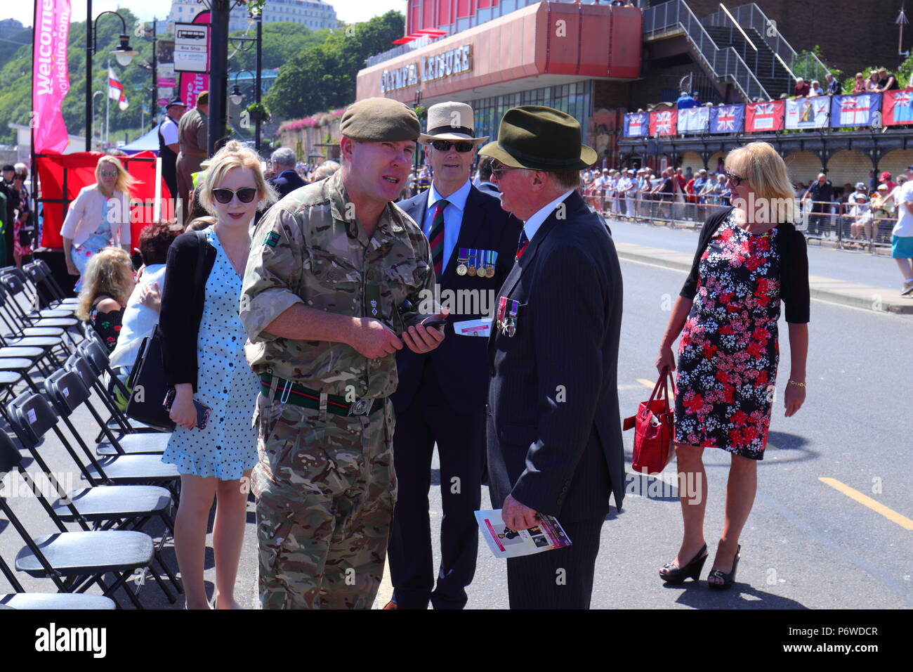 Dignitaries in the vip area of Scarborough's Armed Forces Day event ...