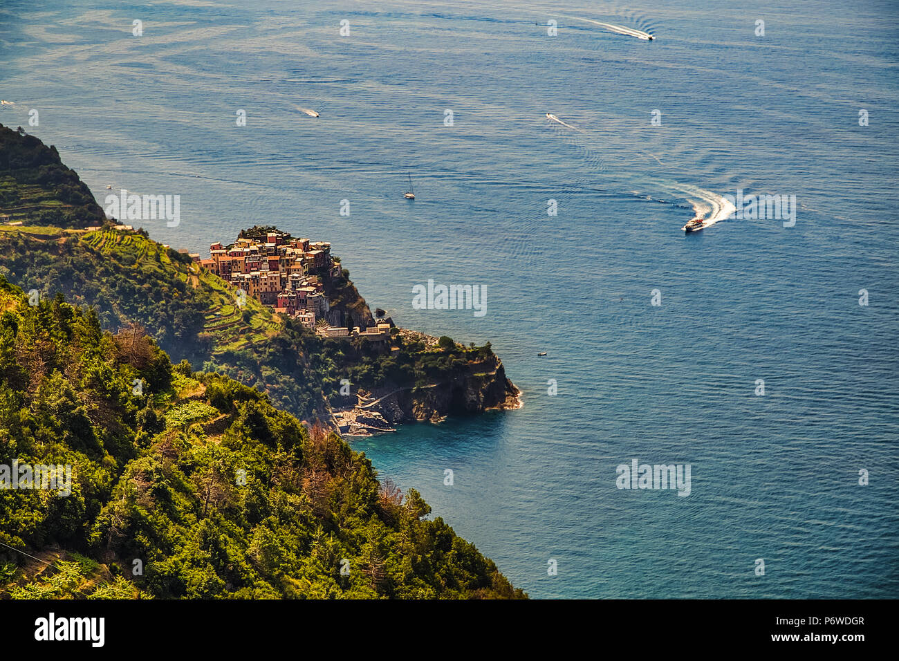 ancient village on Ligurian coast in Italy Stock Photo - Alamy