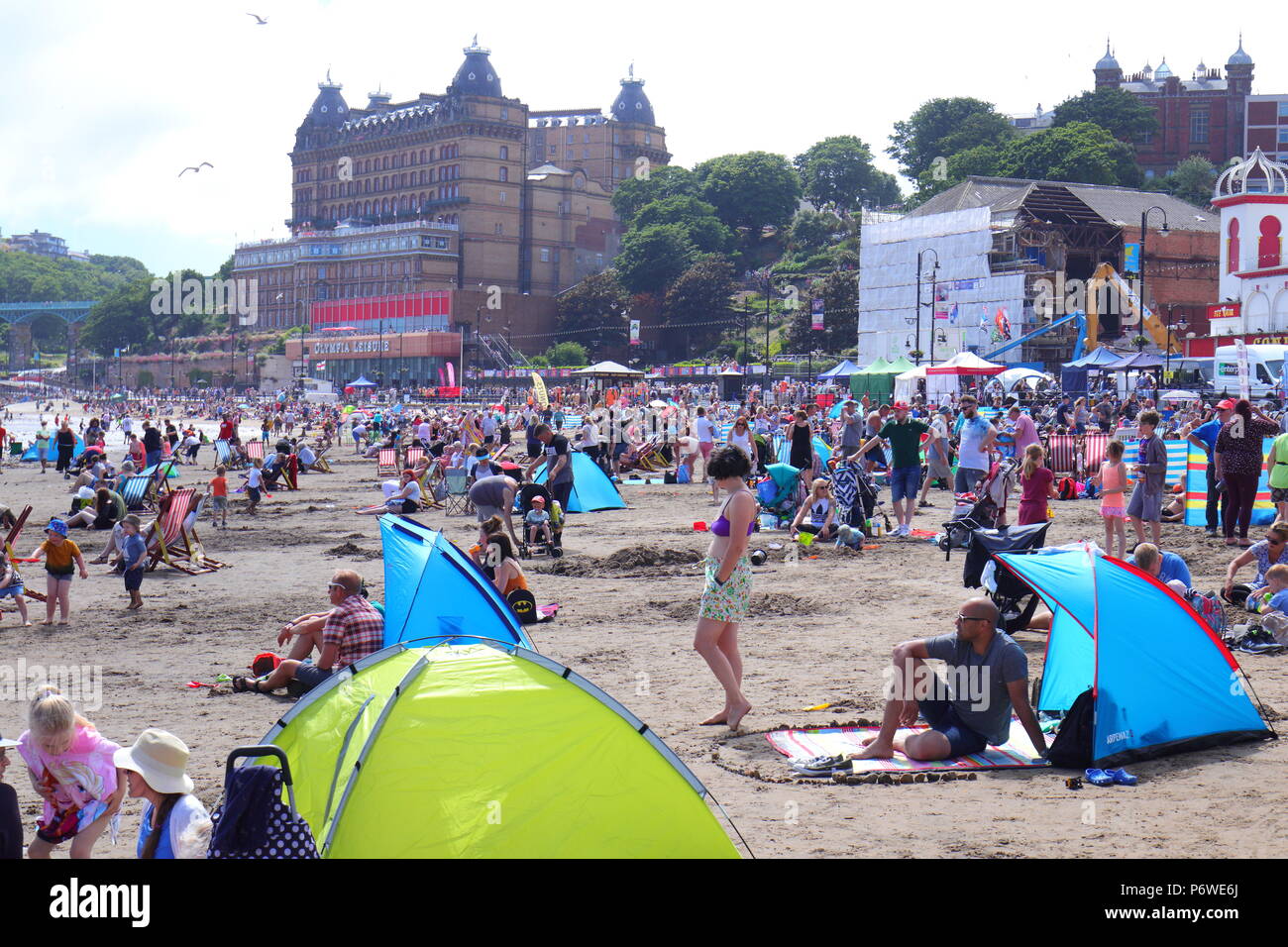 A packed out beach on Scarborough South Shore during Armed Forces Day ...