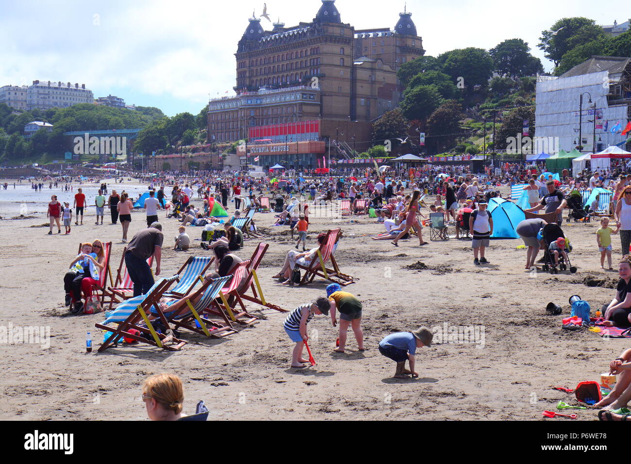 A packed out beach on Scarborough South Shore during Armed Forces Day ...