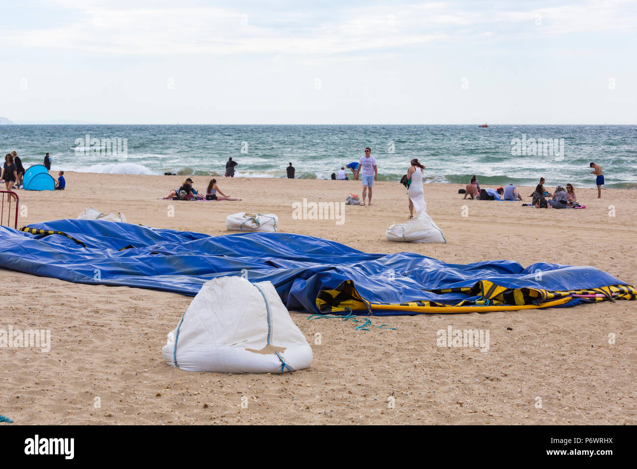 Deflated inflatable castle hi-res stock photography and images - Alamy
