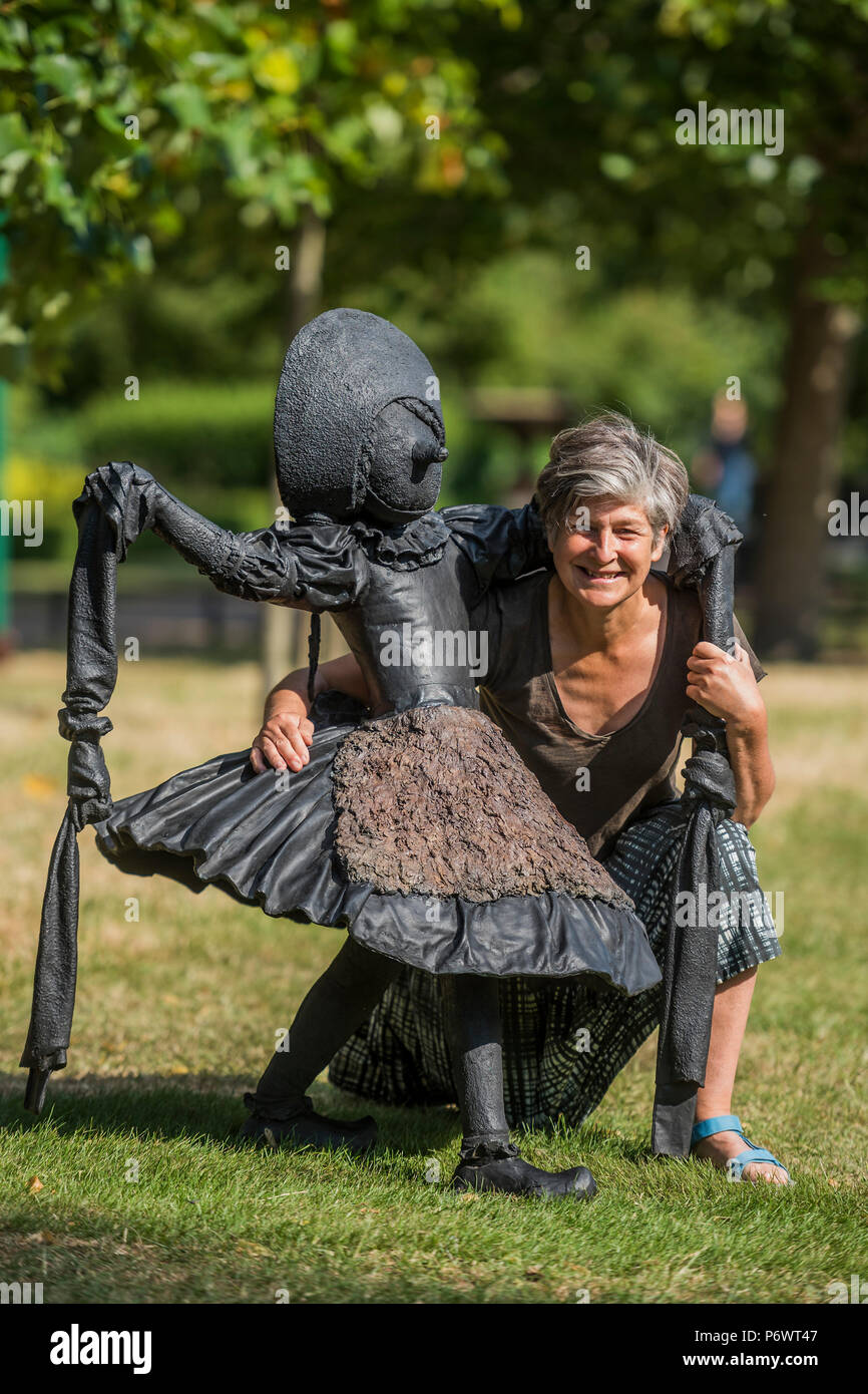 London, UK. 3rd July 2018. Laura Ford (pictured), Dancing Clog Girls ...