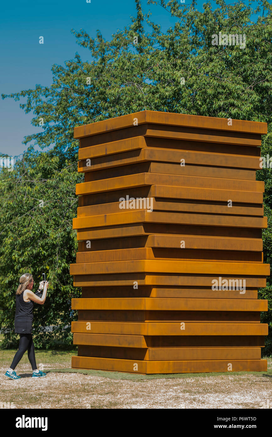 London, UK. 3rd July 2018. Sean Scully, Shadow Stack, 2018, - Frieze ...