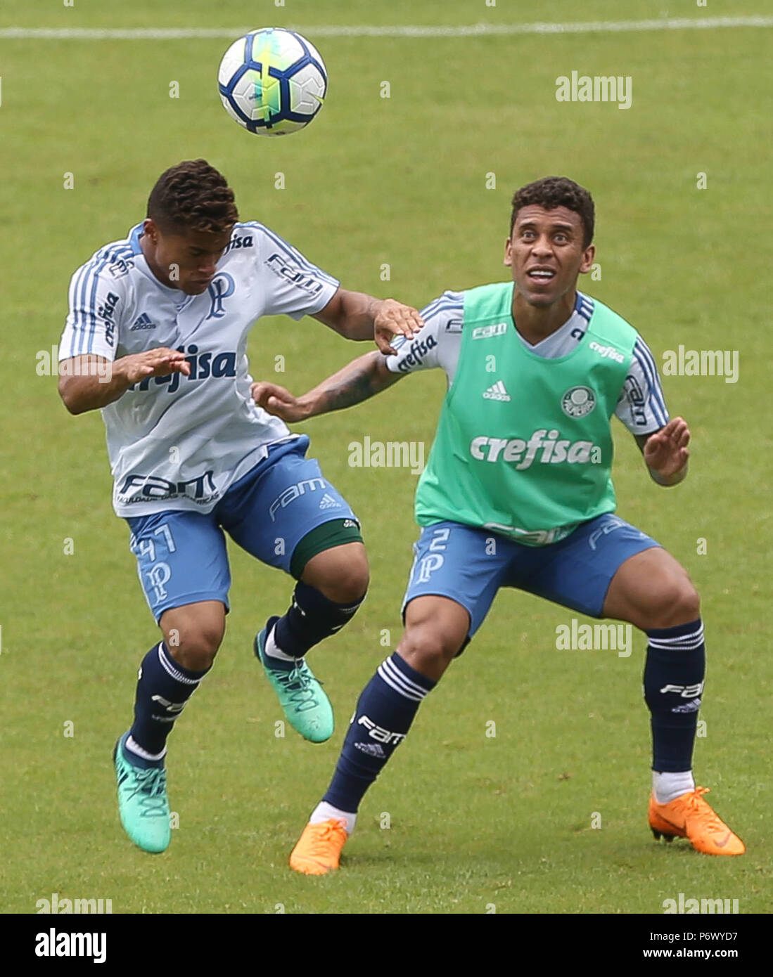 CIDADE DO PANAMÁ, CP - 03.07.2018: TREINO DO PALMEIRAS NO PANAMÁ - Players Yan and Marcos Rocha ...