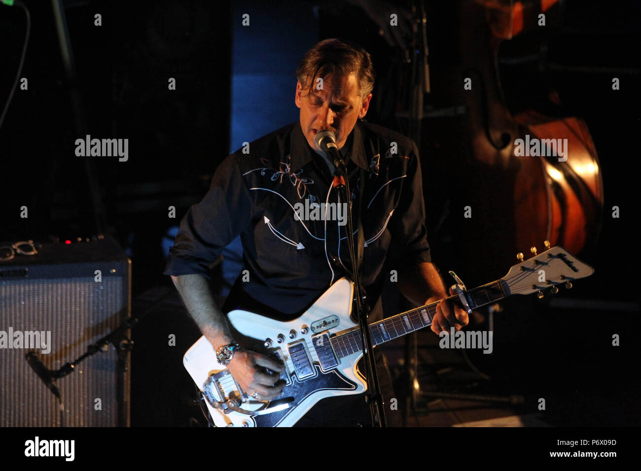 Athens, Greece. 3rd July, 2018. Singer Joey Burns. Calexico in concert ...