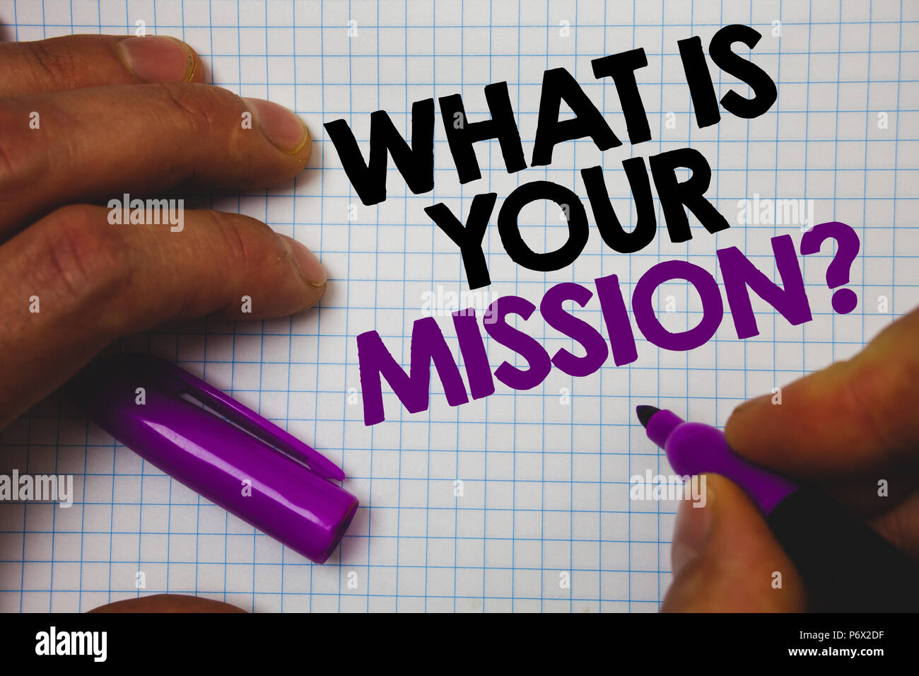 Text sign showing What Is Your Mission Question. Conceptual photo ...