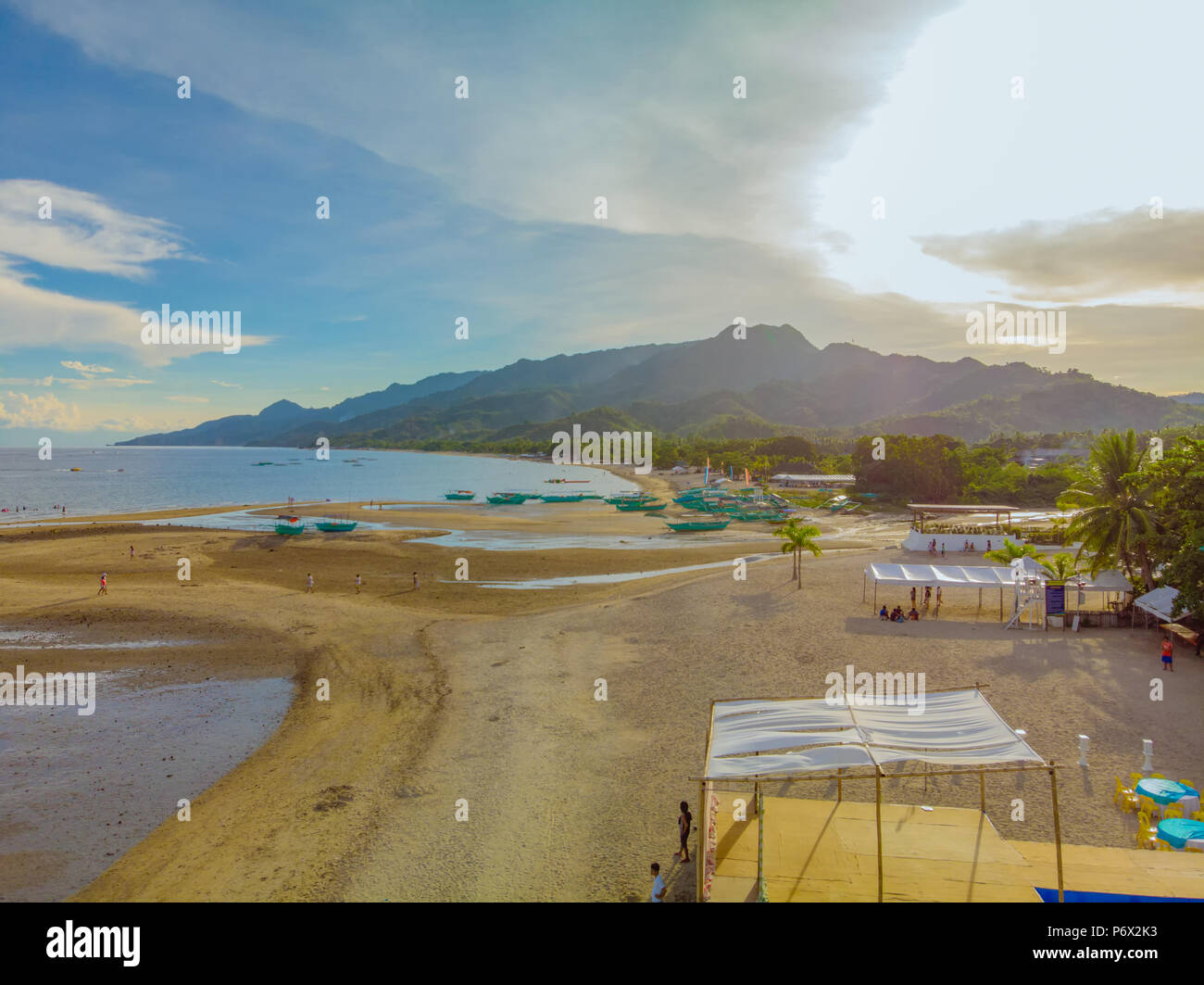 Laiya, San Juan, Batangas and its beautiful mountain background - the ...