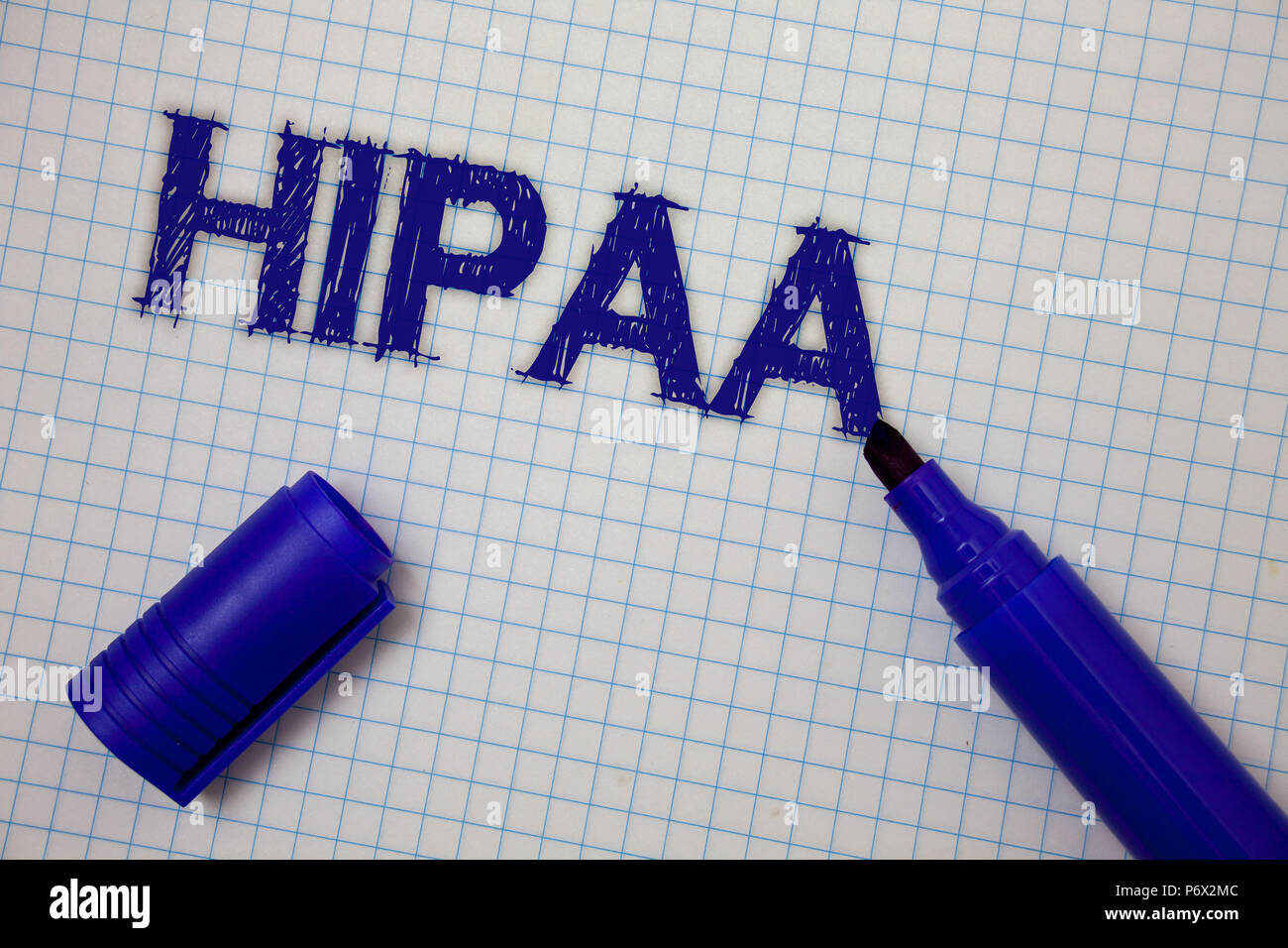 Handwriting text Hipaa. Concept meaning Health Insurance Portability ...