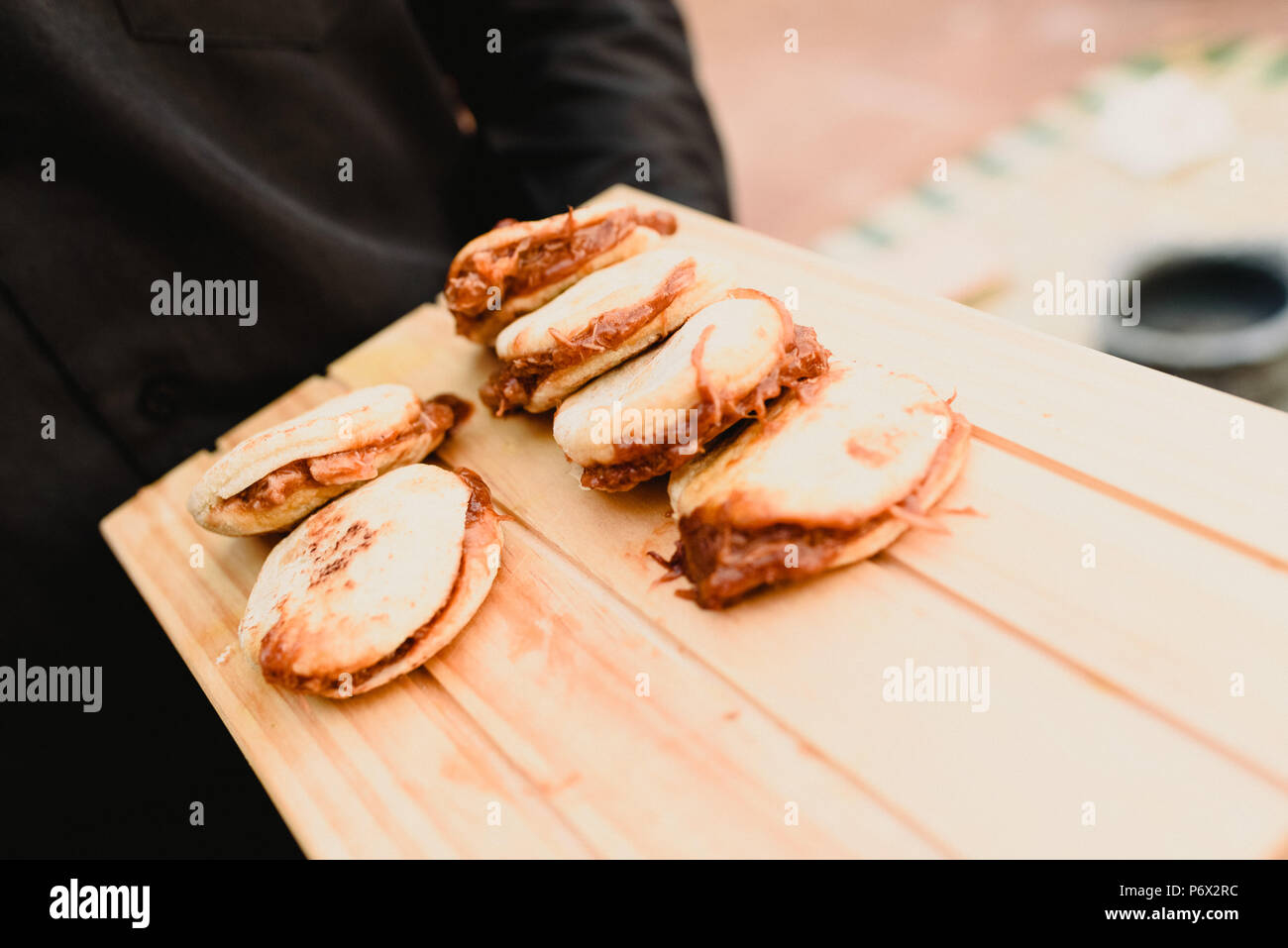 Hot and cold wedding snacks for the guests at the reception Stock Photo ...