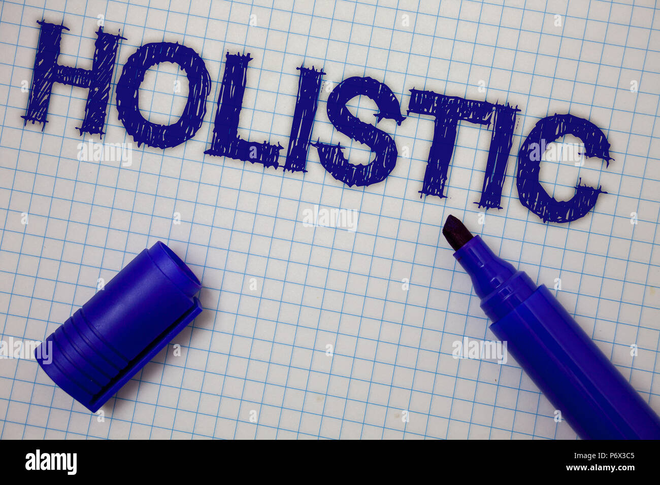 Handwriting text Holistic. Concept meaning Belief the parts of ...