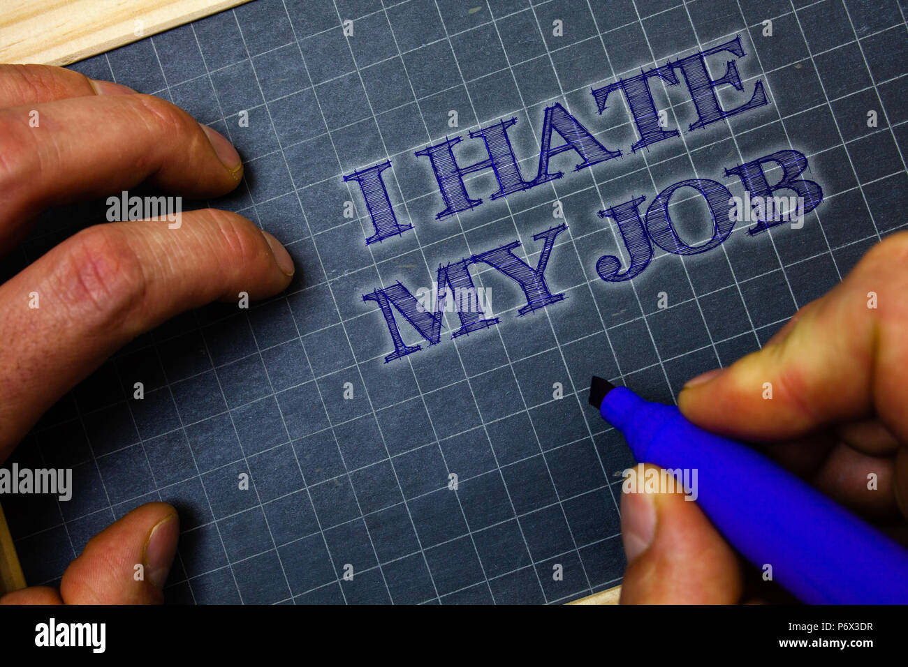 Handwriting text I Hate My Job. Concept meaning Hating your position ...