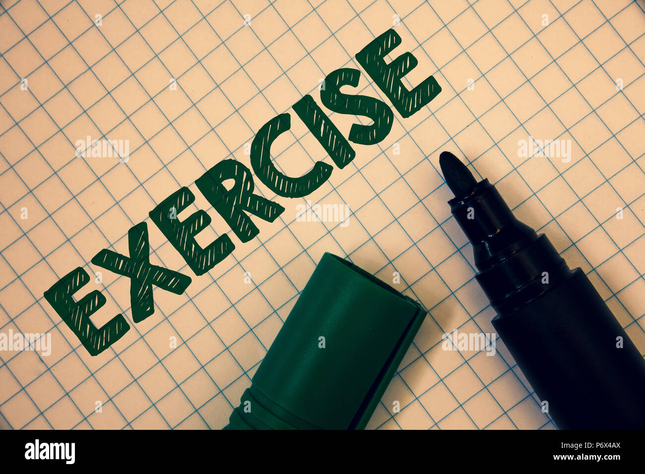Text sign showing Exercise. Conceptual photo Activity requiring ...