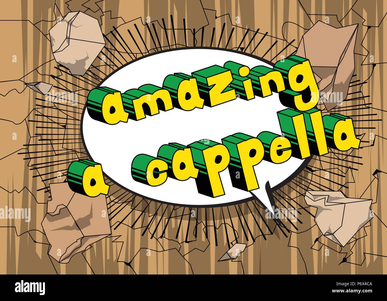Amazing A Cappella - Comic book word on abstract background Stock ...