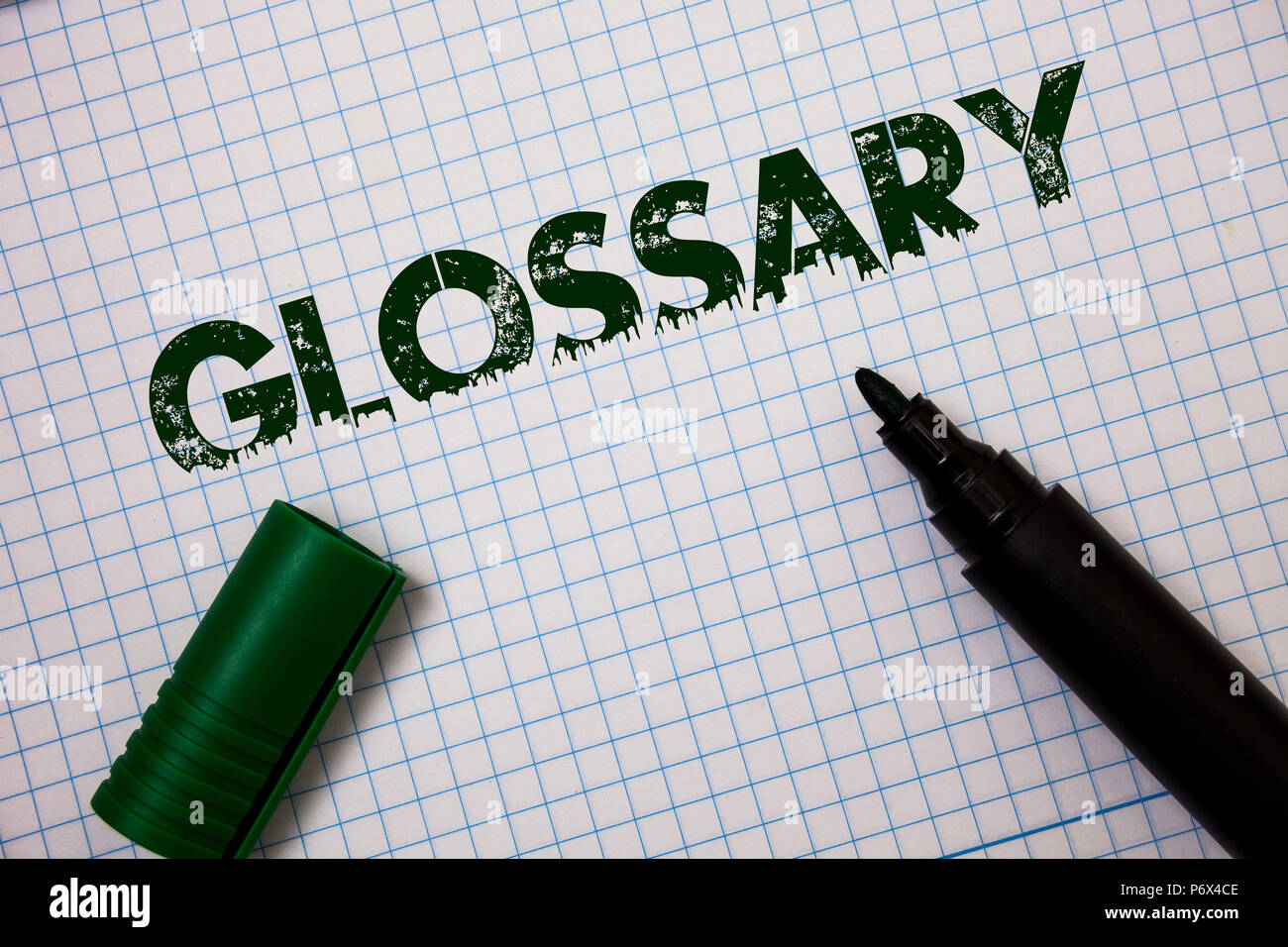 Word writing text Glossary. Business concept for Alphabetical list of ...