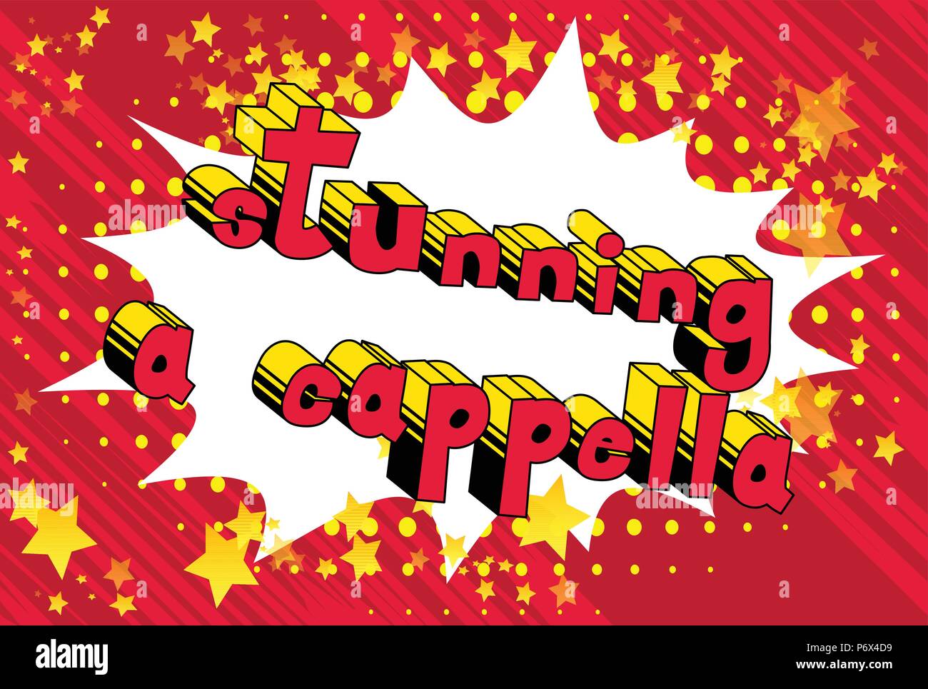 Stunning A Cappella - Comic book word on abstract background Stock ...