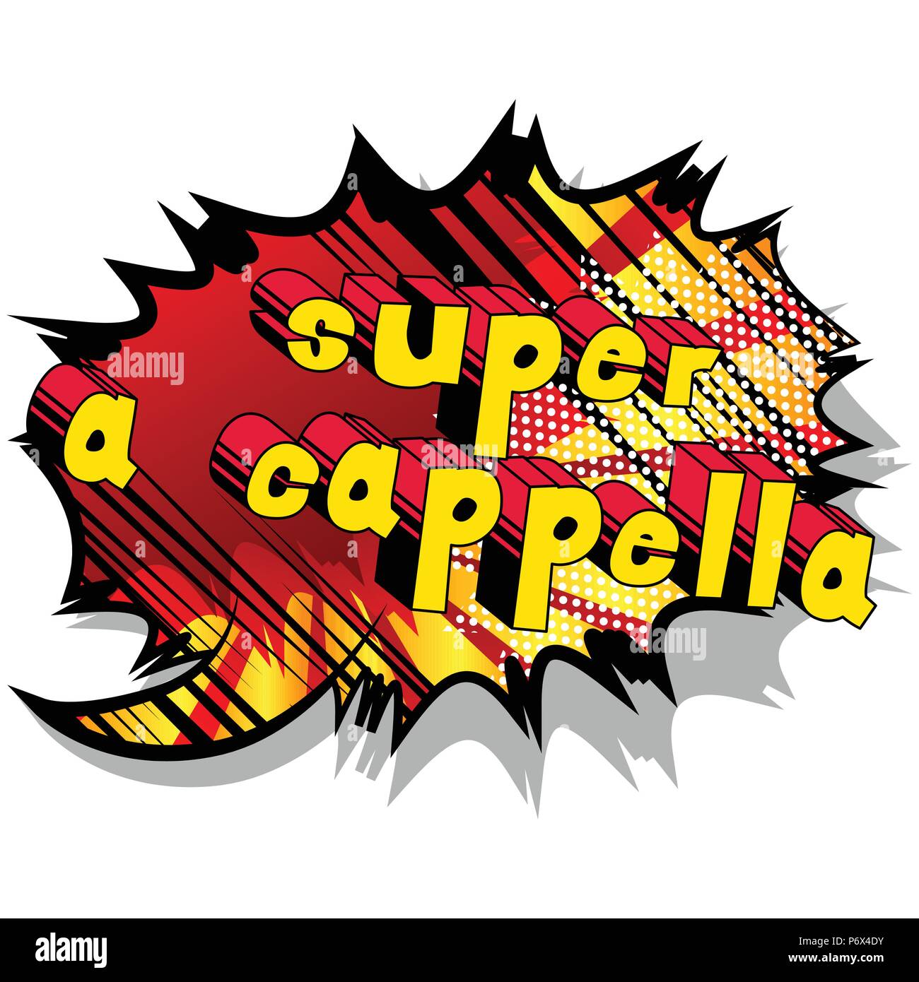 Super A Cappella - Comic book word on abstract background Stock Vector ...