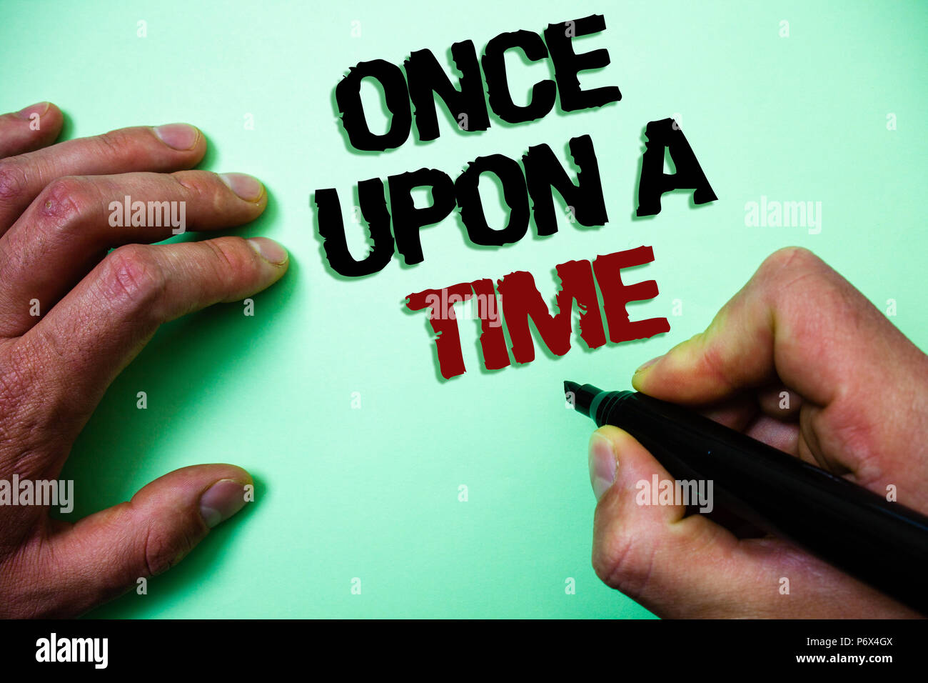 Word writing text Once Open A Time. Business concept for telling story ...