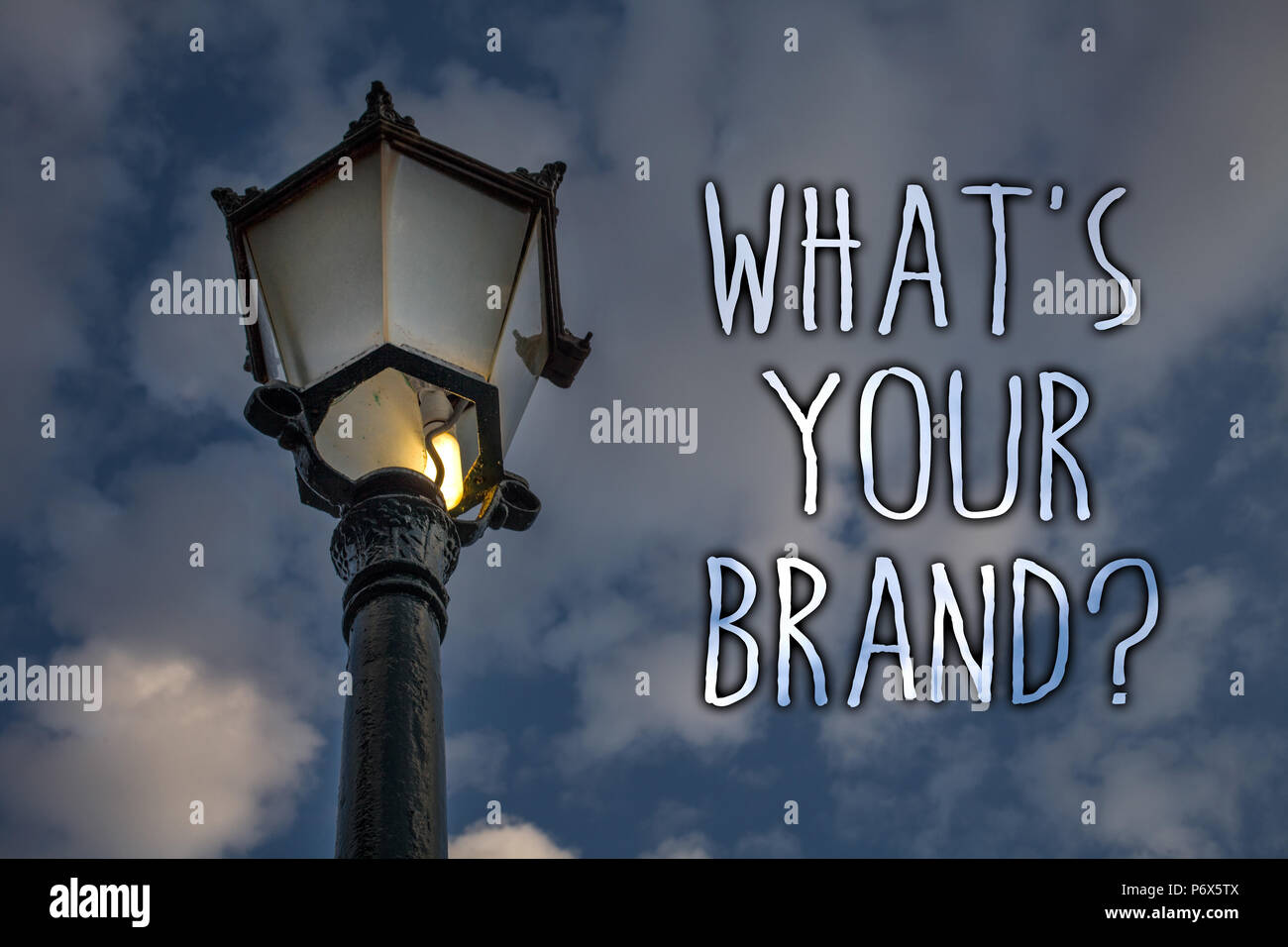 Writing note showing What'S Your Brand Question. Business photo ...