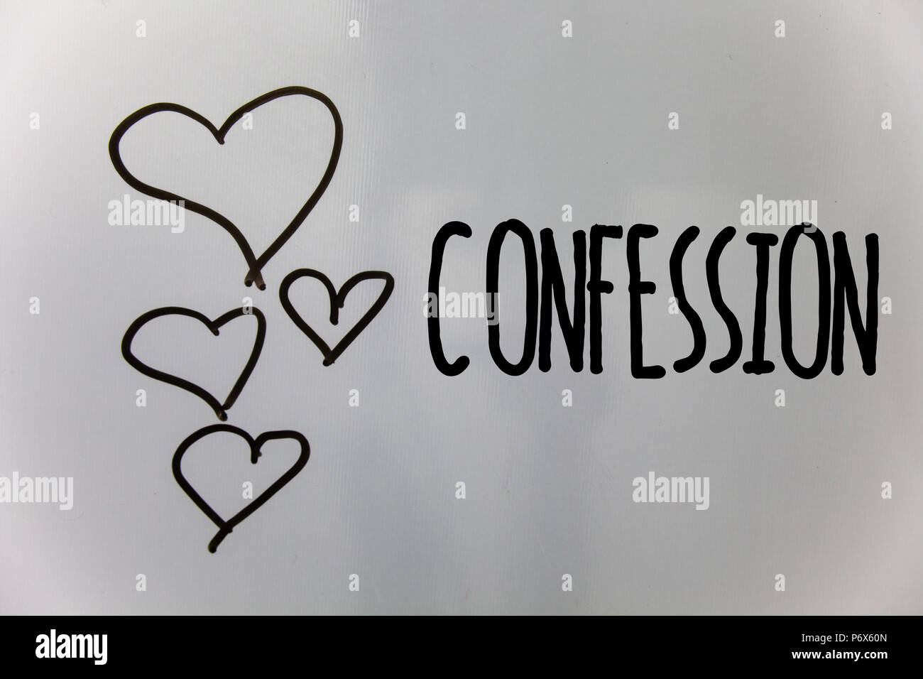 Word writing text Confession. Business concept for Admission Revelation ...