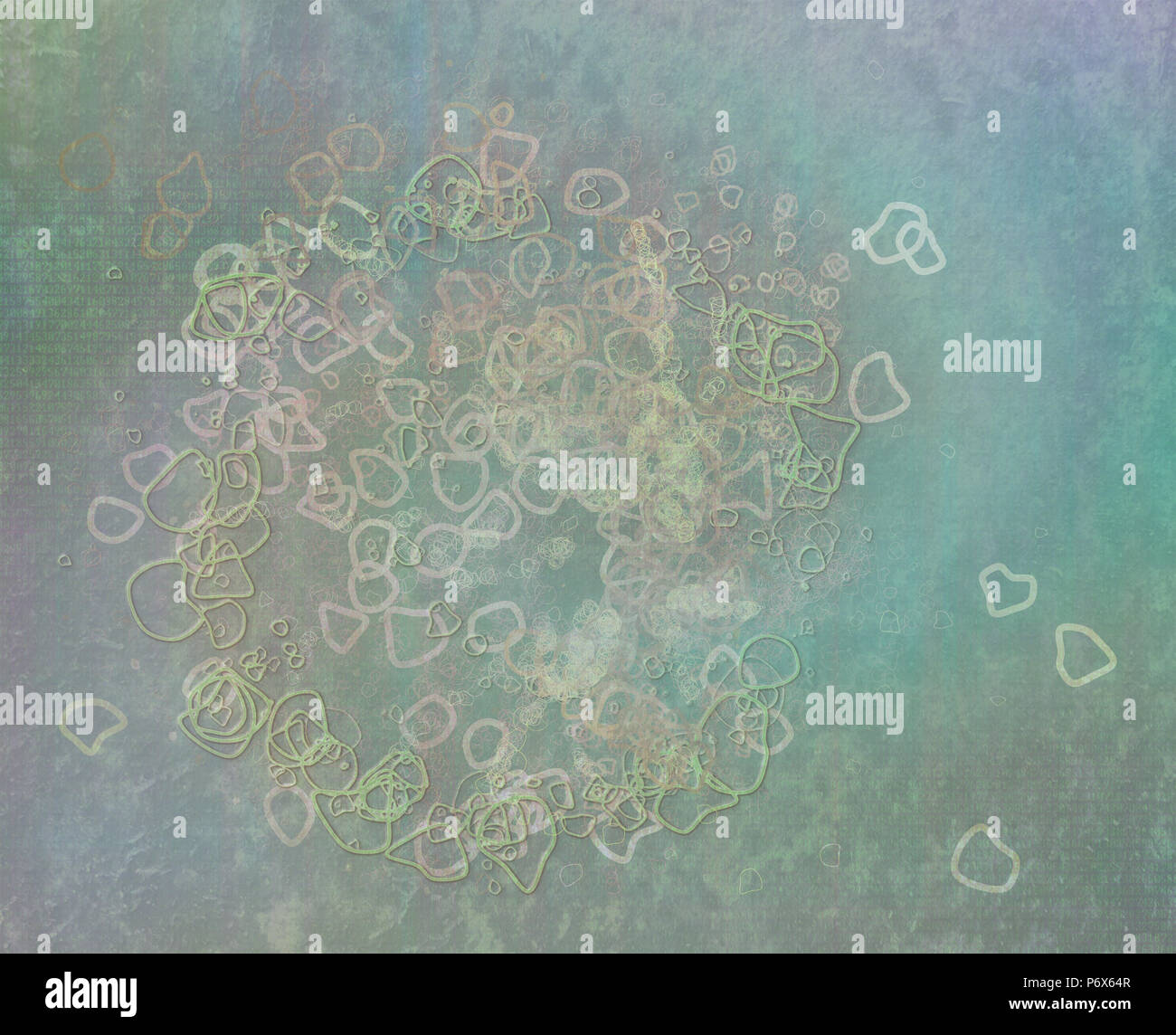 Grunge & rough. Color abstract pattern, generative blended messy shapes ...