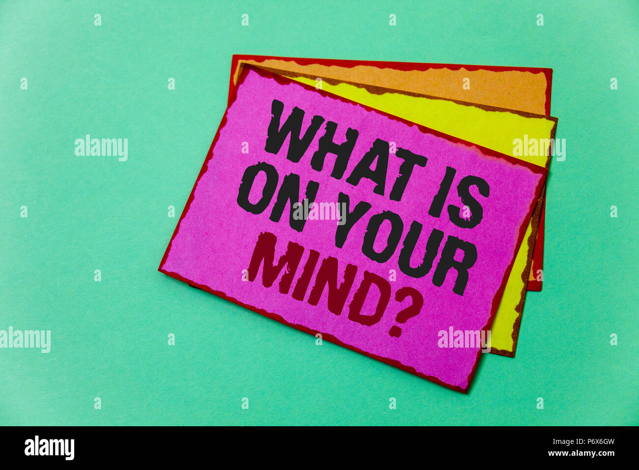 Writing note showing What Is On Your Mind Question. Business photo ...