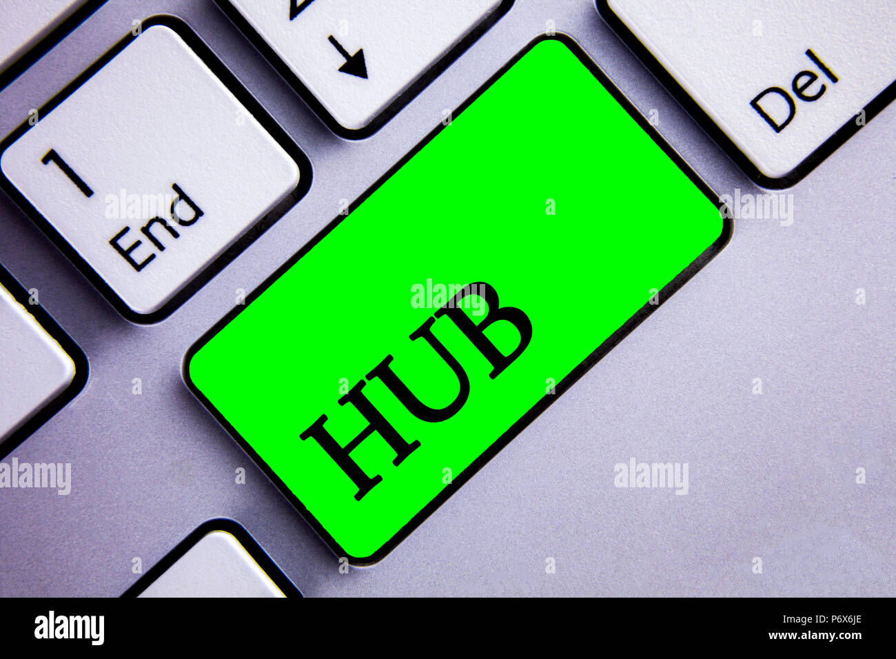 Handwriting text writing Hub. Concept meaning Device connecting ...