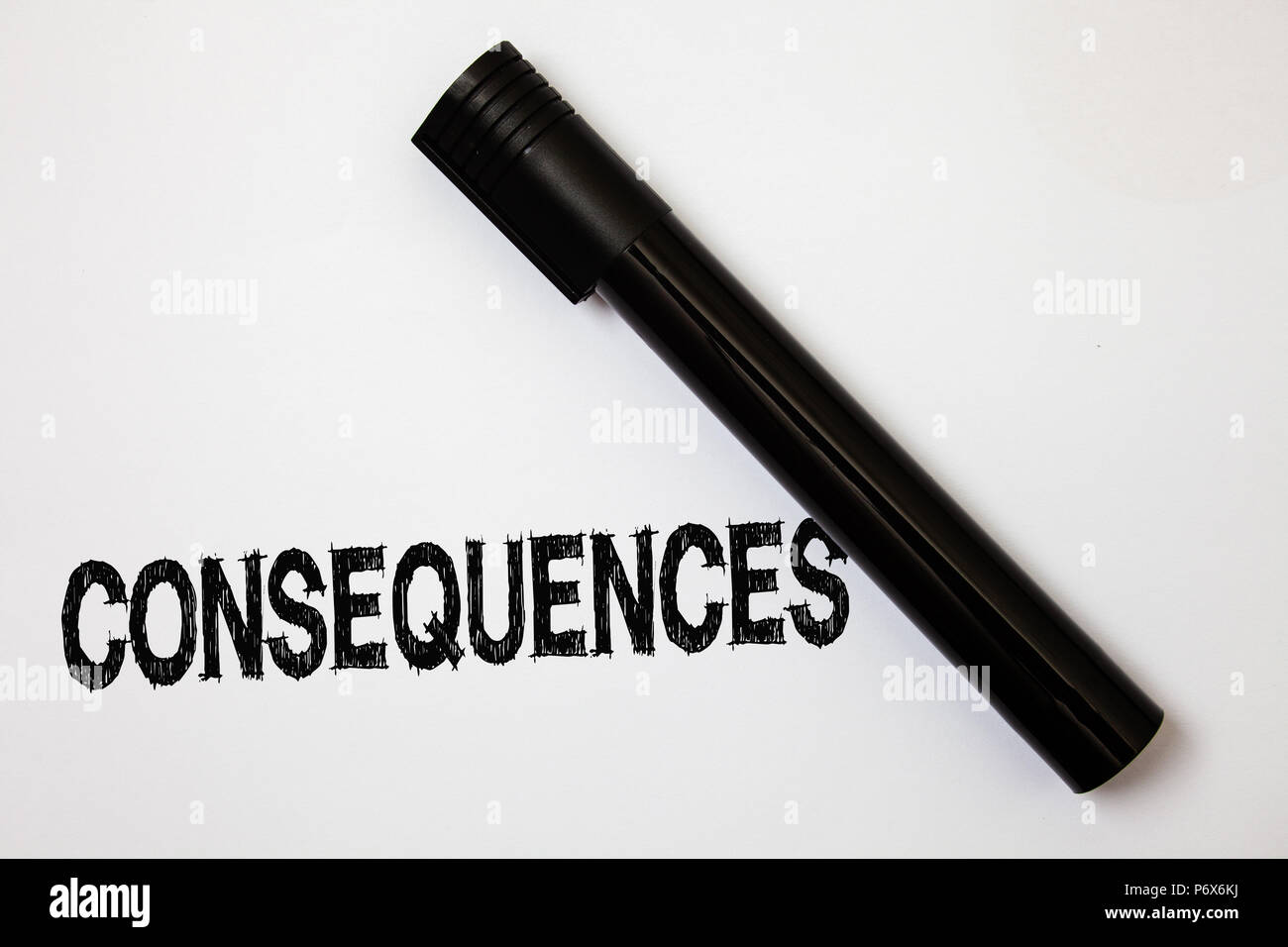 Word writing text Consequences. Business concept for Result Outcome ...