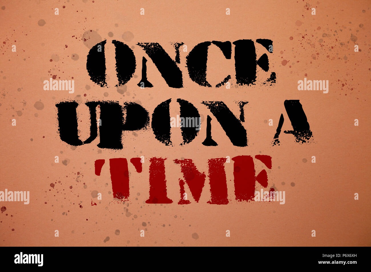 Handwriting text writing Once Open A Time. Concept meaning telling ...