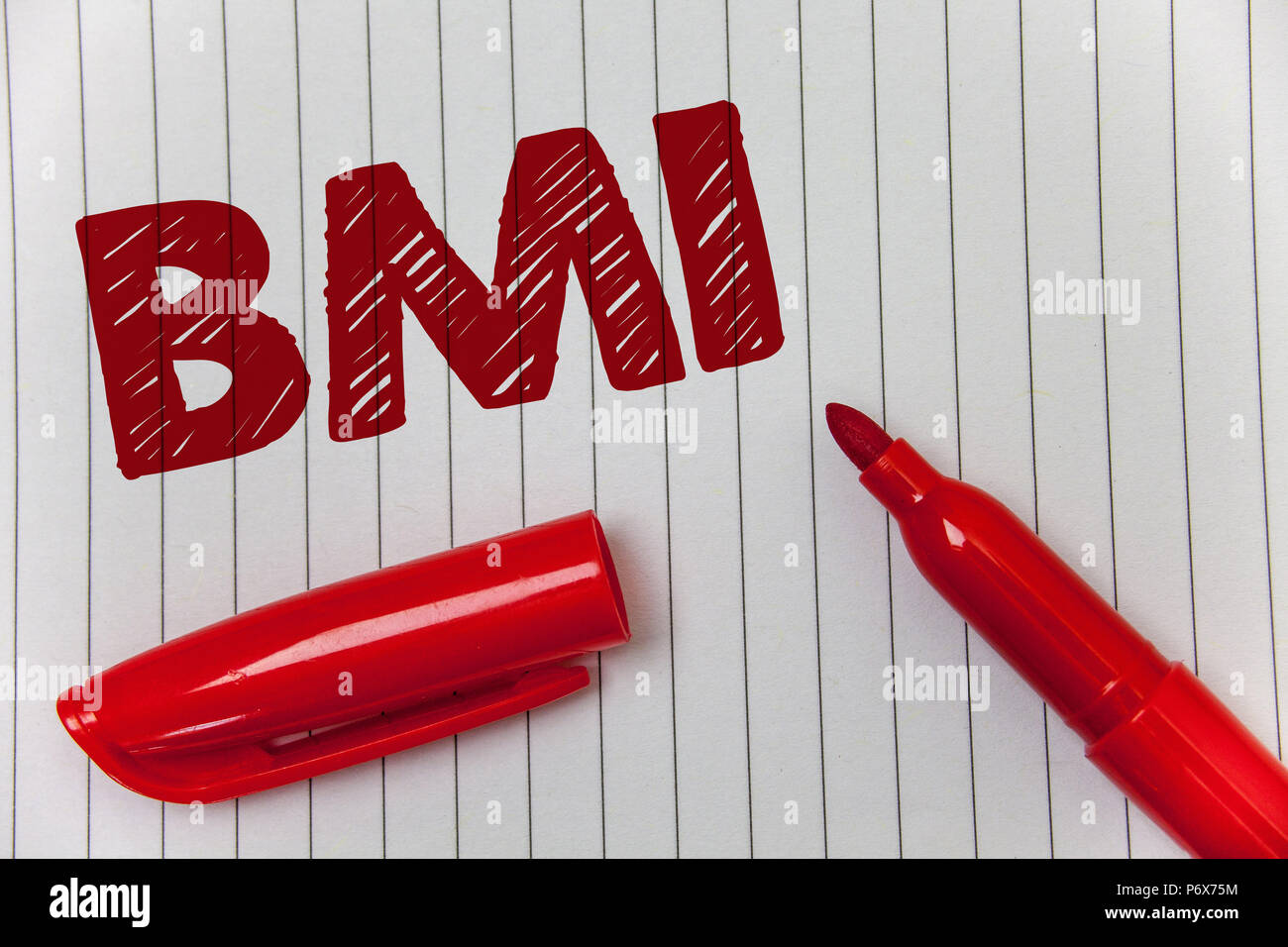 Text sign showing Bmi. Conceptual photo Body Mass Index determines ...