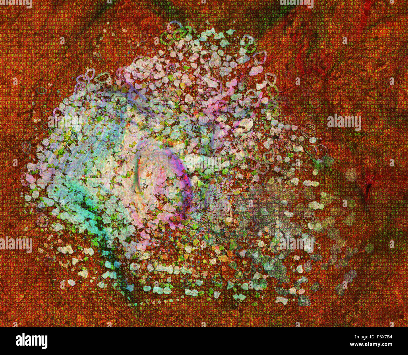 Grunge & rough. Blended messy shapes, abstract geometric background ...