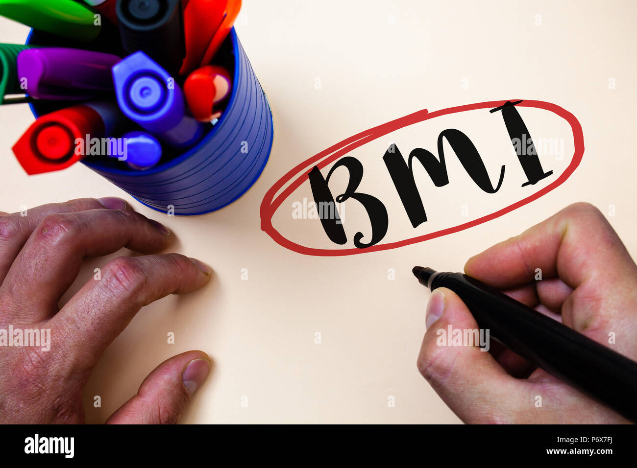 Conceptual hand writing showing Bmi. Business photo text Body Mass ...