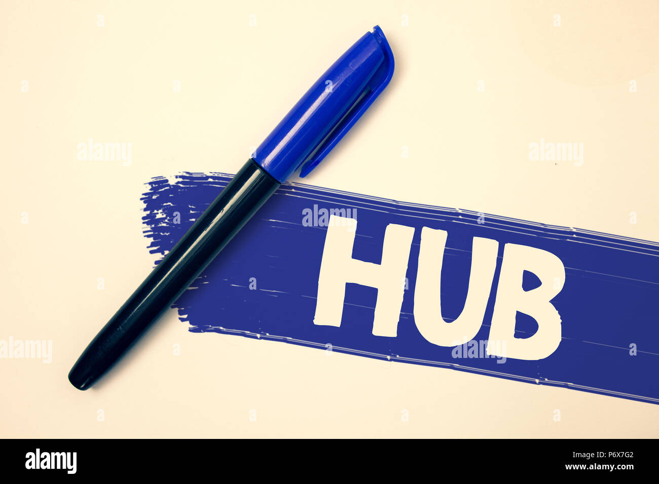 Word writing text Hub. Business concept for Device connecting computers ...