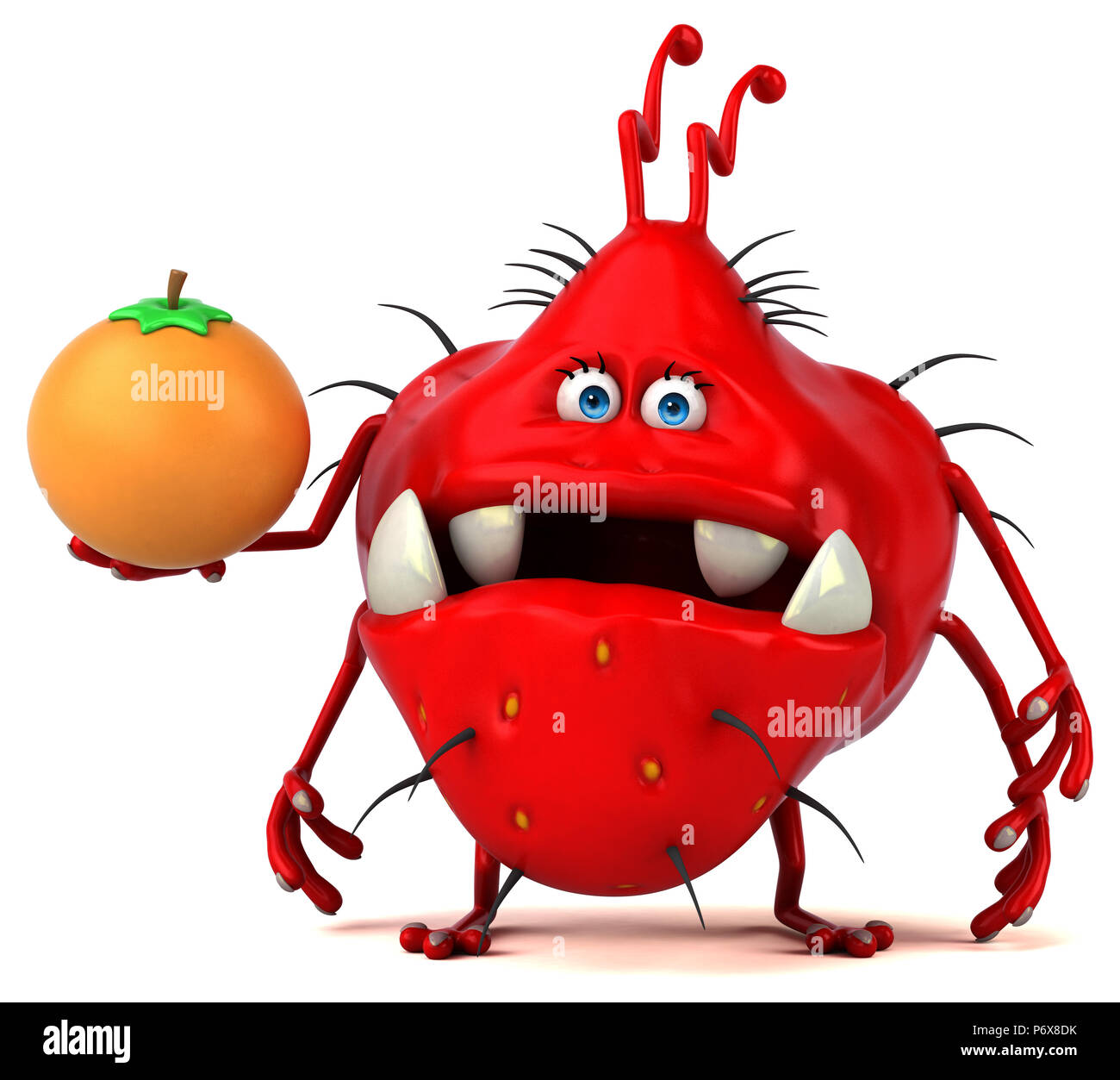 Fun germ - 3D Illustration Stock Photo - Alamy