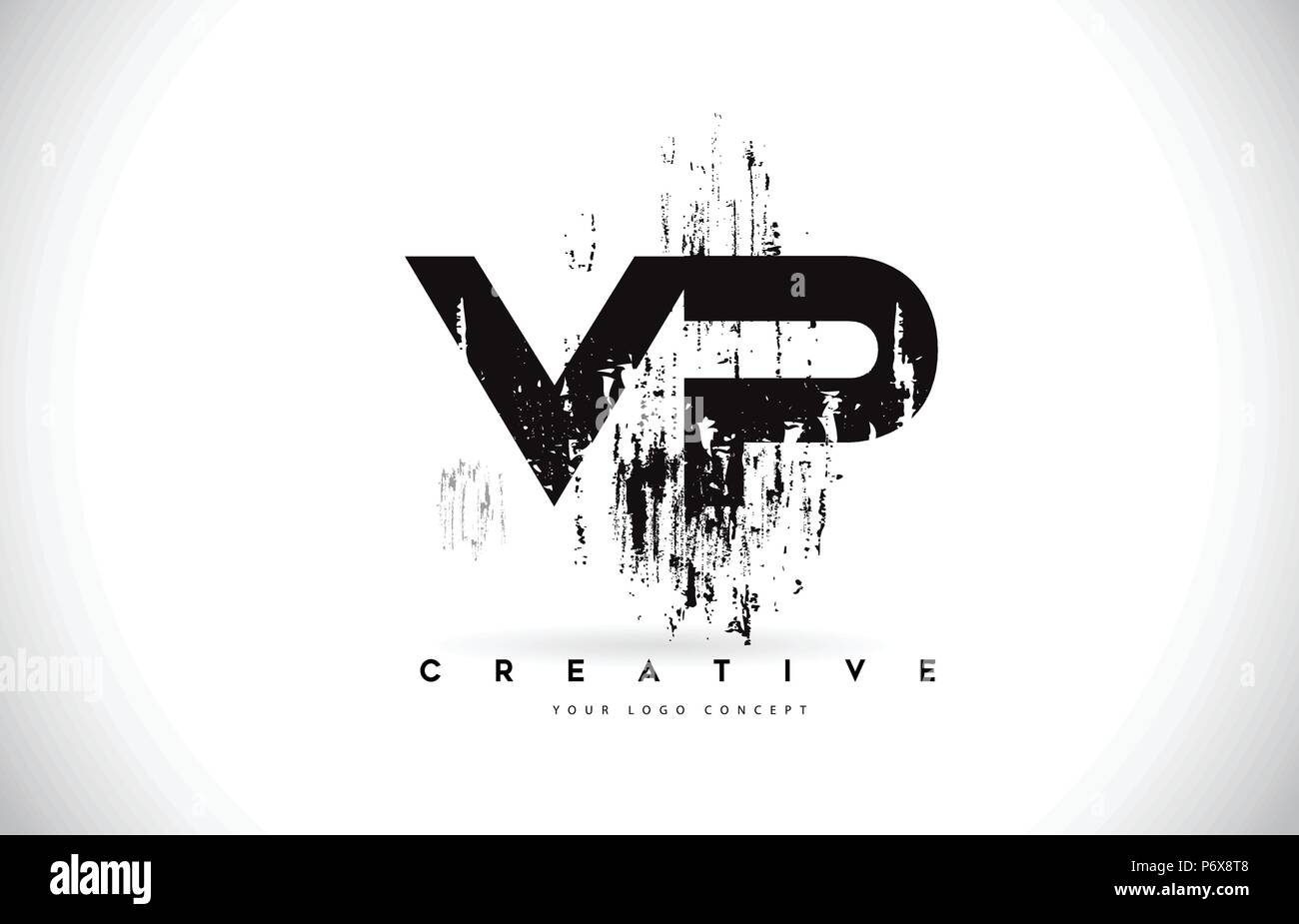 Grunge font letter p Stock Vector Images - Alamy