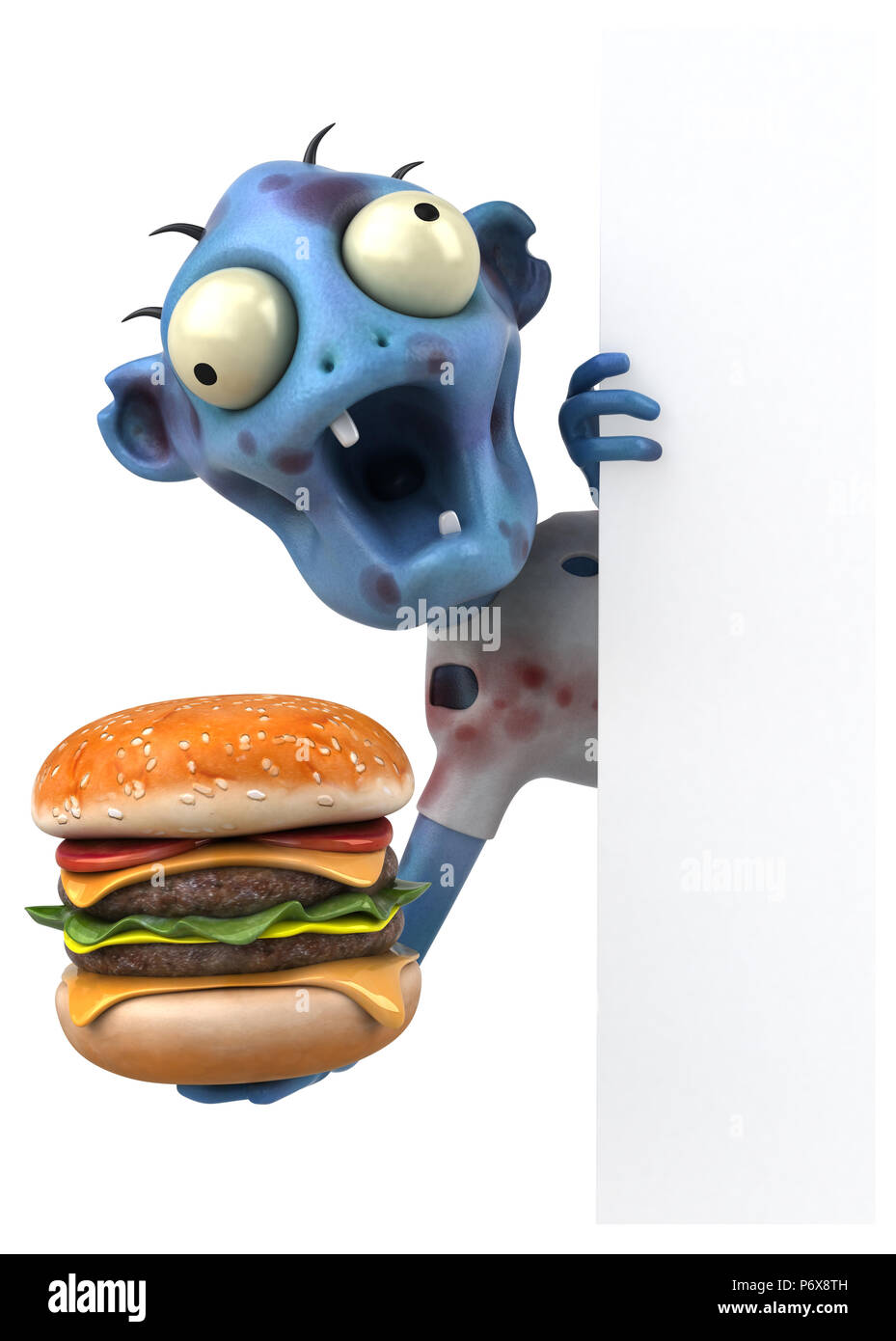 Fun zombie - 3D Illustration Stock Photo - Alamy