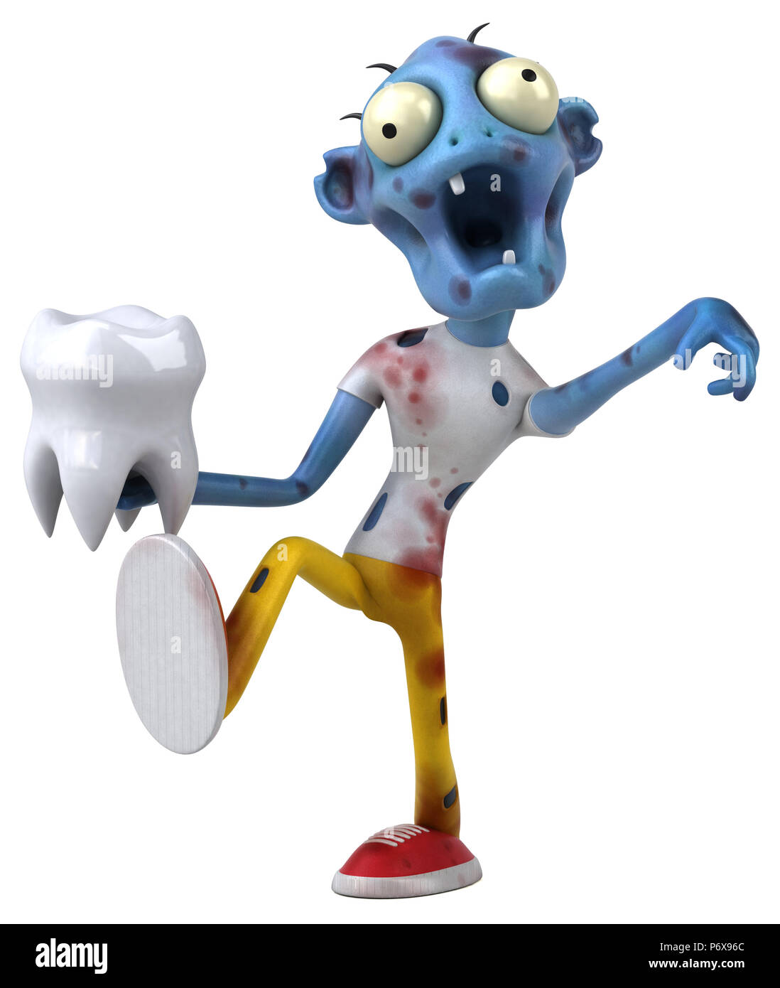 Fun zombie - 3D Illustration Stock Photo - Alamy