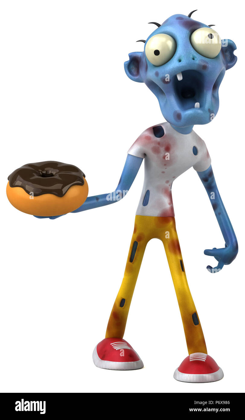 Fun zombie - 3D Illustration Stock Photo - Alamy