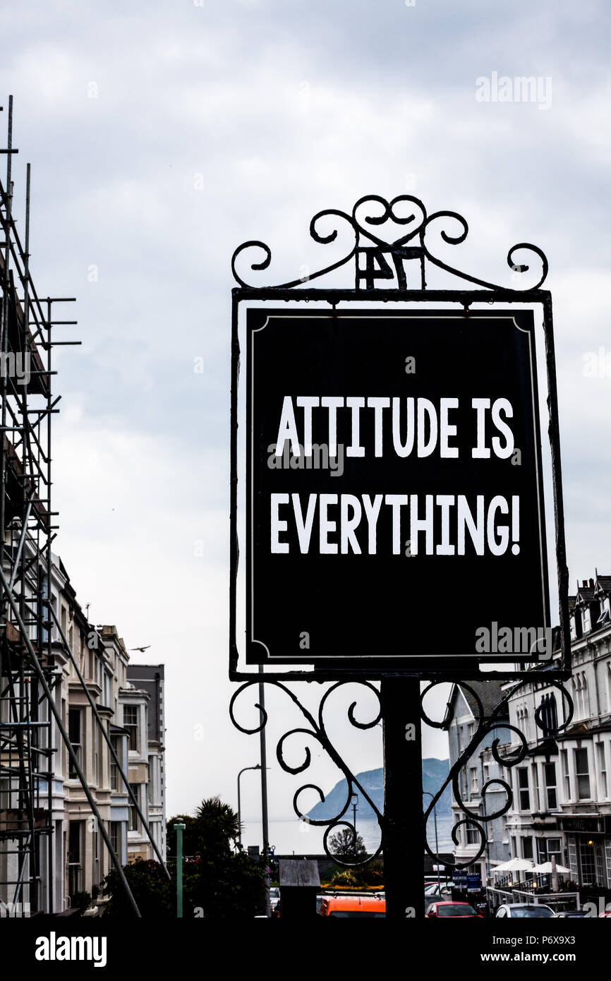 Handwriting text writing Attitude Is Everything. Concept meaning ...