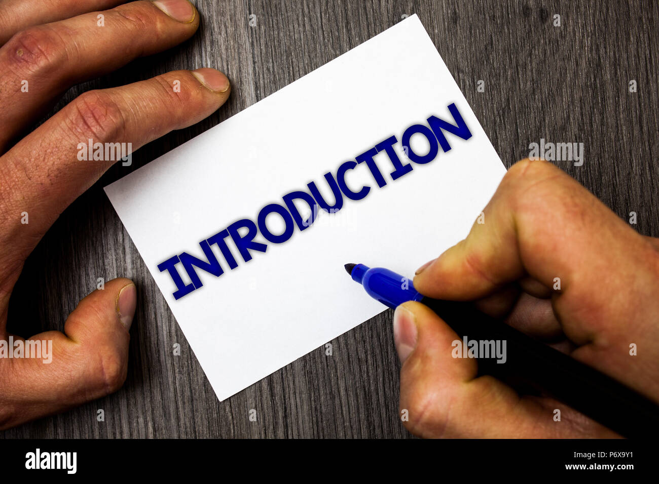 Conceptual hand writing showing Introduction. Business photo showcasing ...