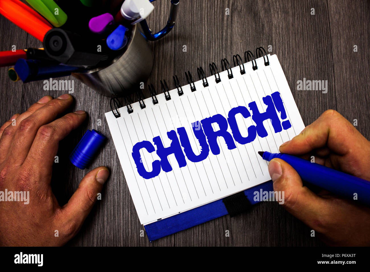 Handwriting text writing Church. Concept meaning Cathedral Altar Tower ...