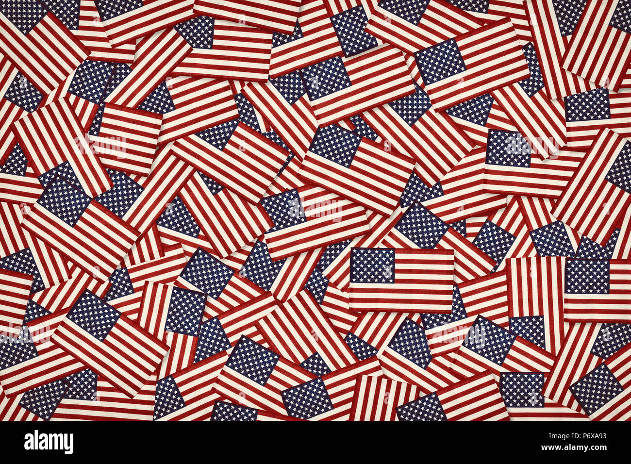 Miniature American flags background pattern. Vintage toned Stock Photo ...