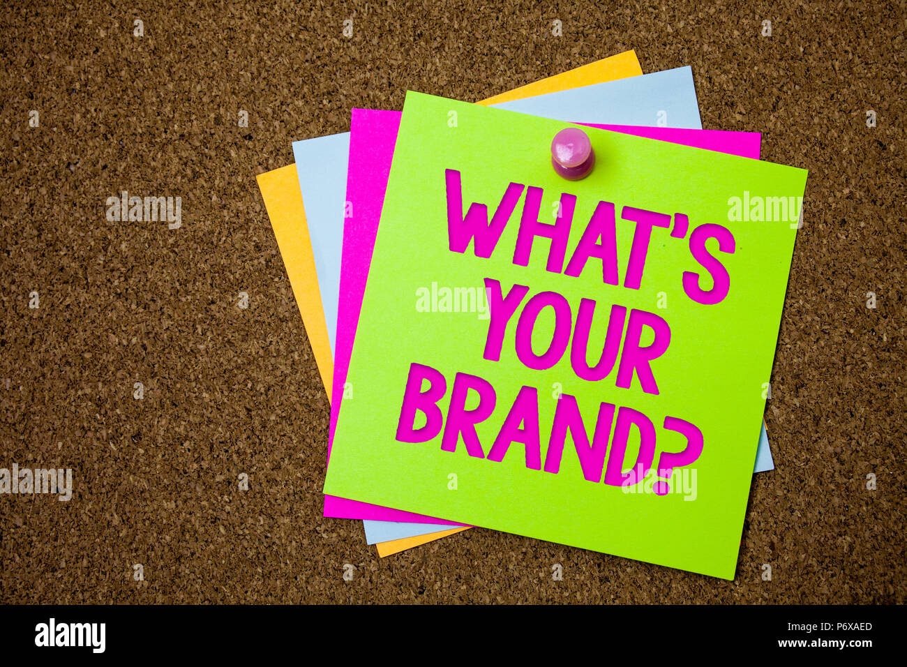 Text sign showing What'S Your Brand Question. Conceptual photo asking ...