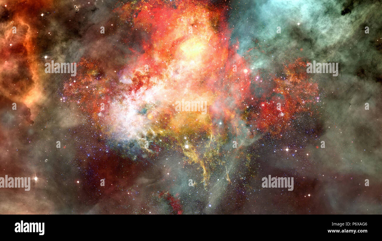 Nebula and stars in deep space, mysterious universe. Elements of this ...
